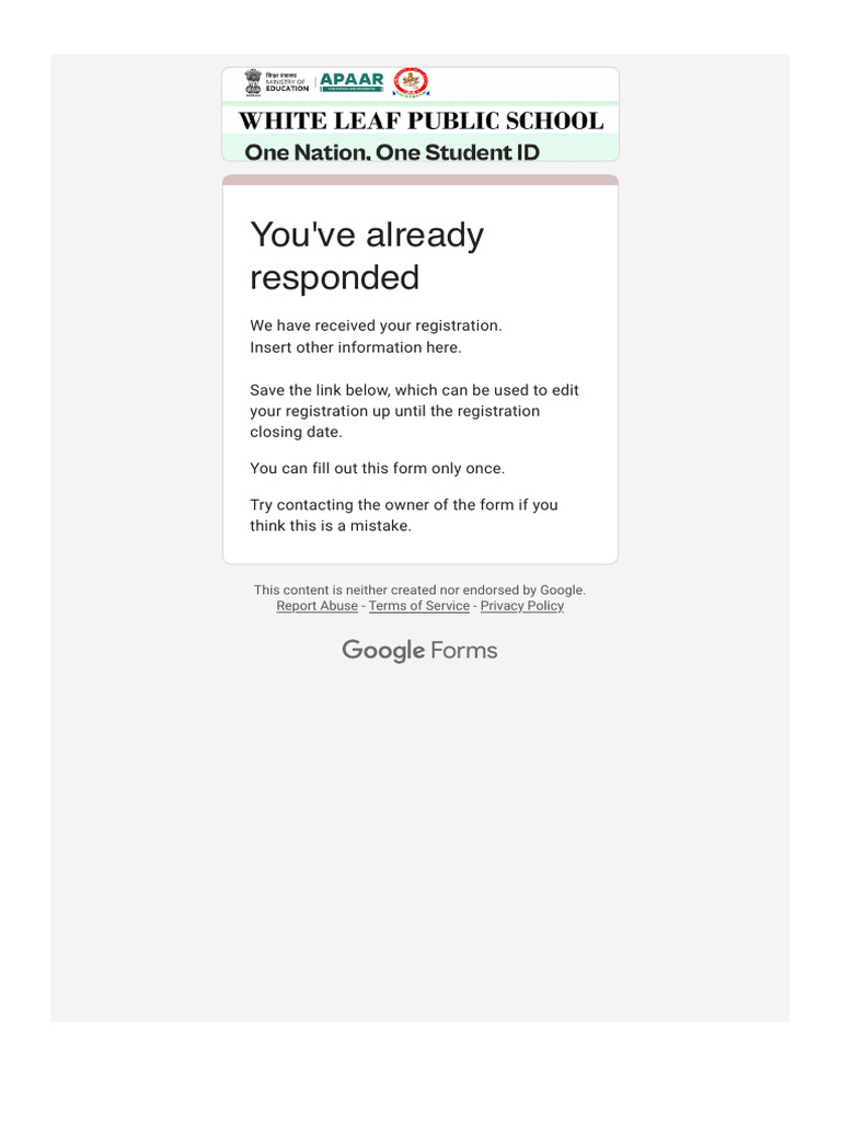 You'Ve Already Responded | PDF