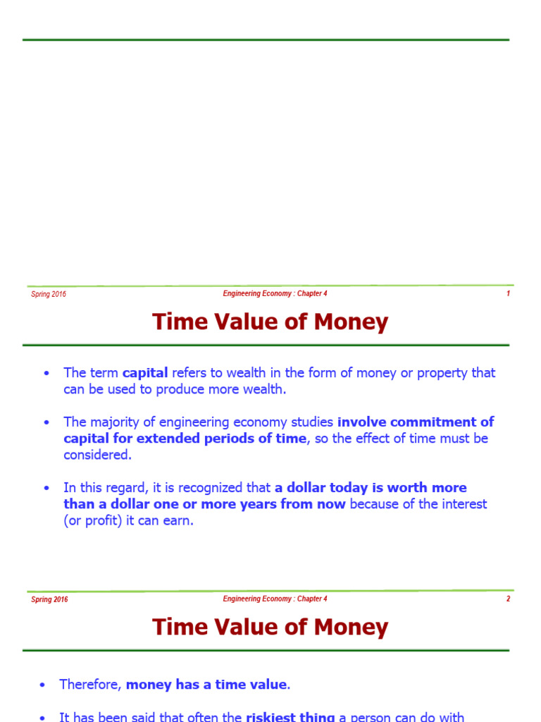 Chap4 The Time Value of Money | PDF | Interest | Time Value Of Money