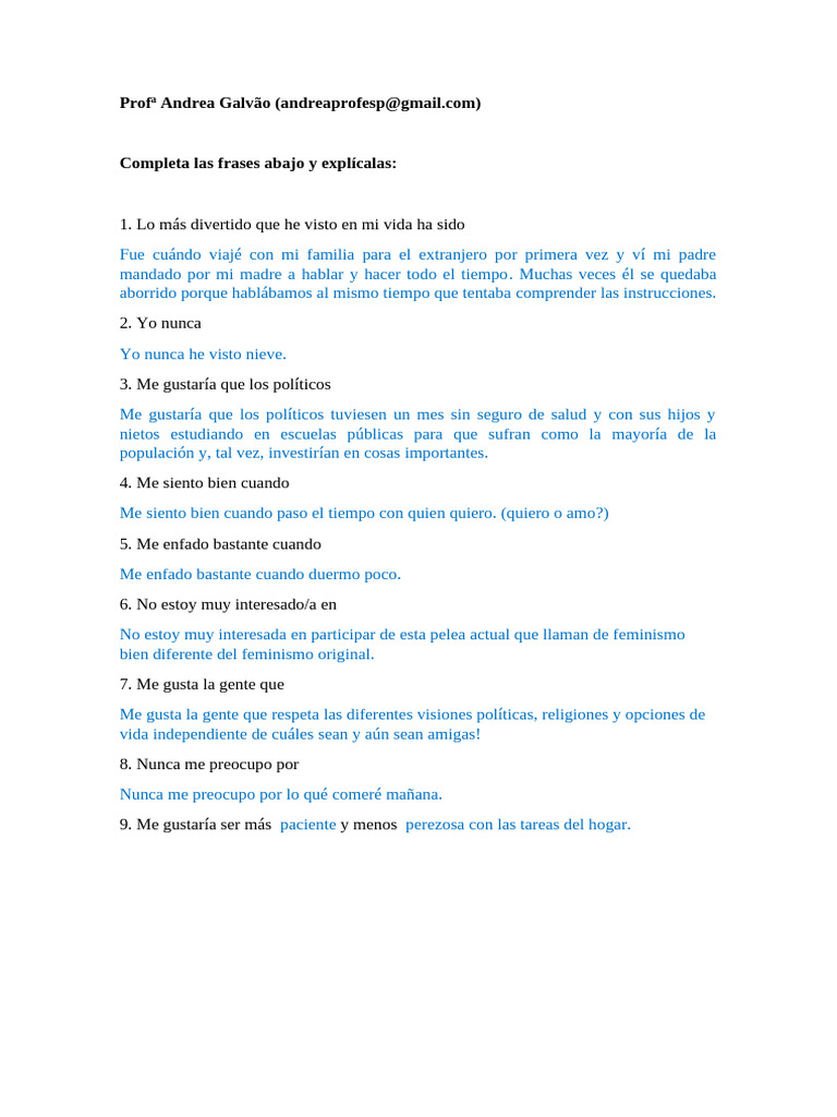 Conversacion B1.1 Érika | PDF