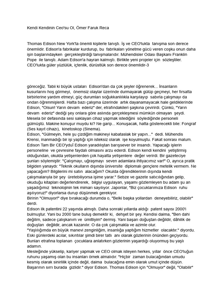 14 - Kendi Kendinin Ceo'su Ol, Ömer Faruk Reca | PDF