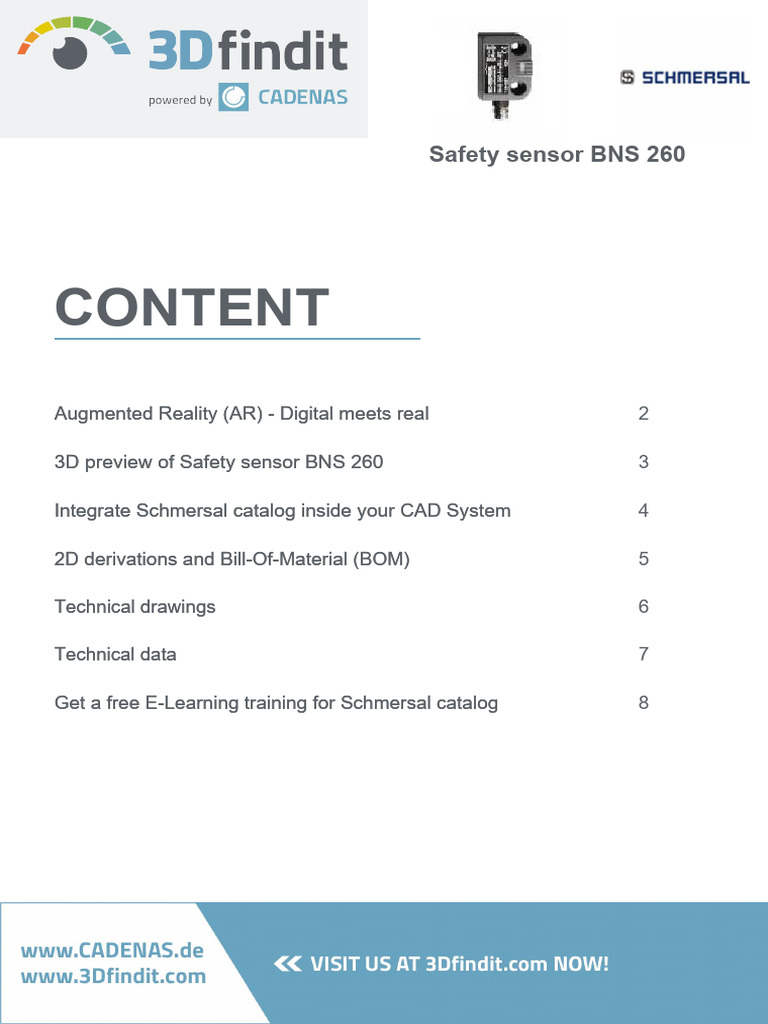 Schmersal BNS 260 02Z ST R | PDF | Augmented Reality | Computer Aided ...