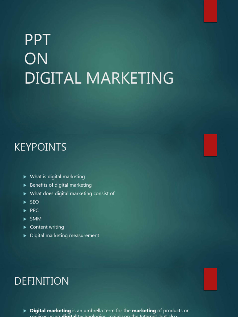 Digital Marketing Overview and Benefits | PDF | Digital Marketing ...