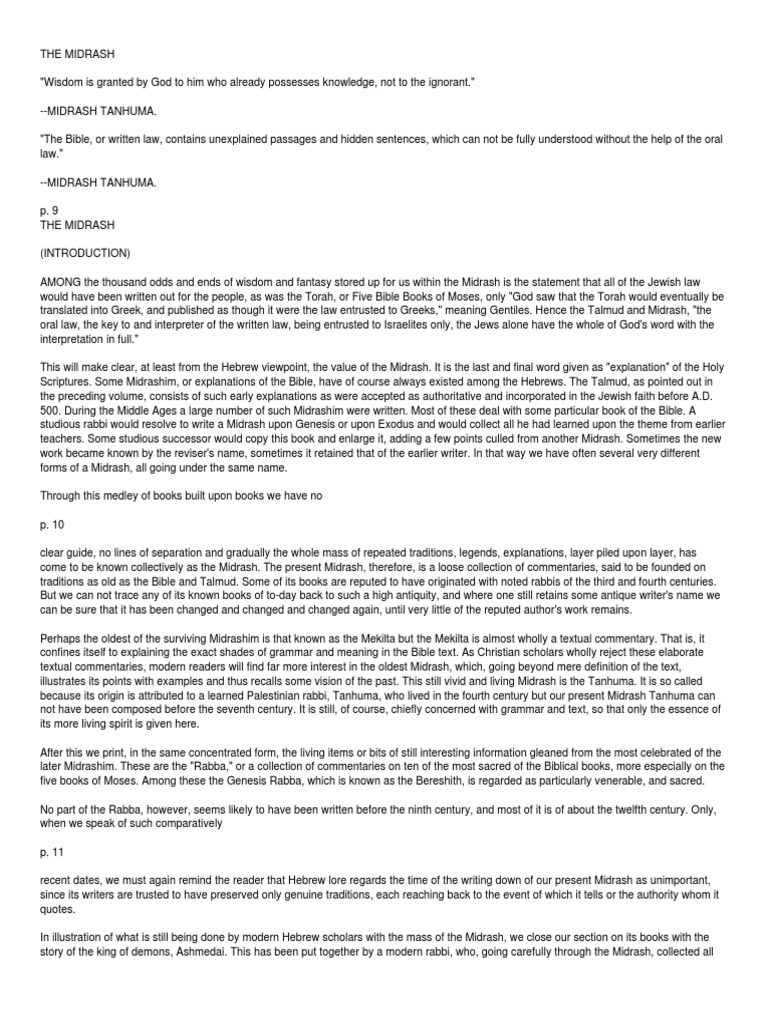 Understanding Midrash Tanhuma | PDF | Midrash | Aaron