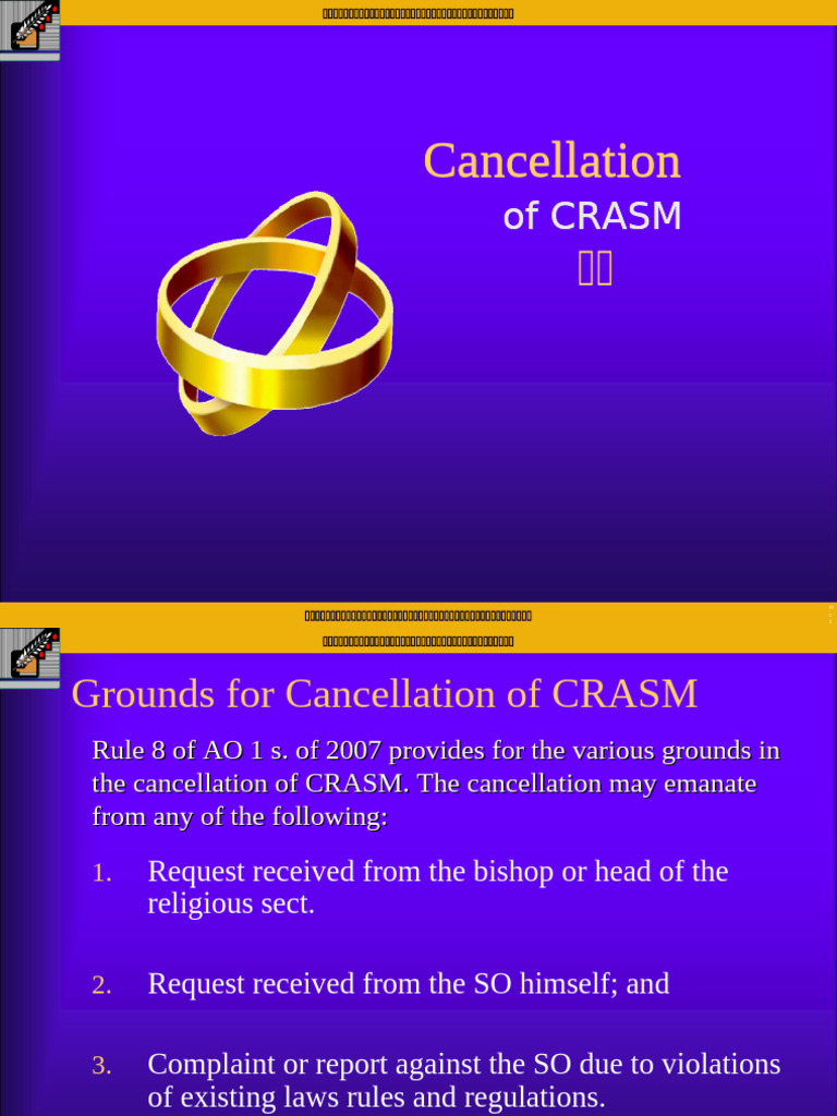 Ground For Cancellation of Crasm & Penalty Provisions | PDF | Marriage | Fine (Penalty)