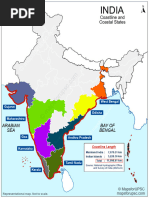 Outline Map of India With States | PDF