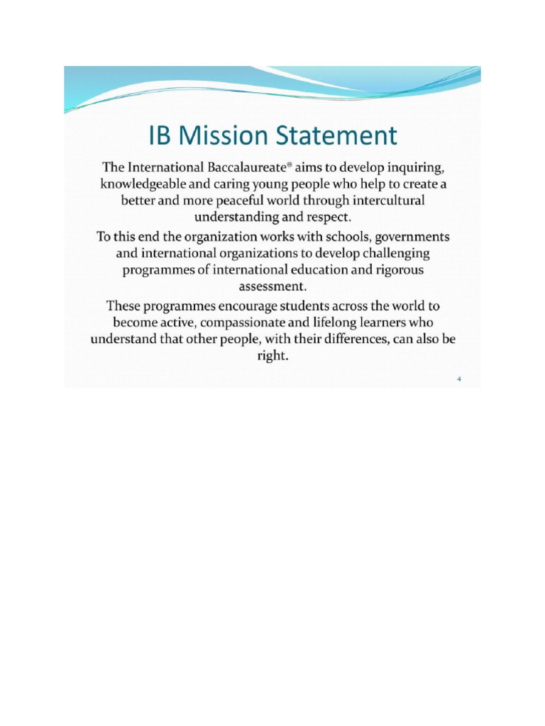 IB Mission Statement | PDF