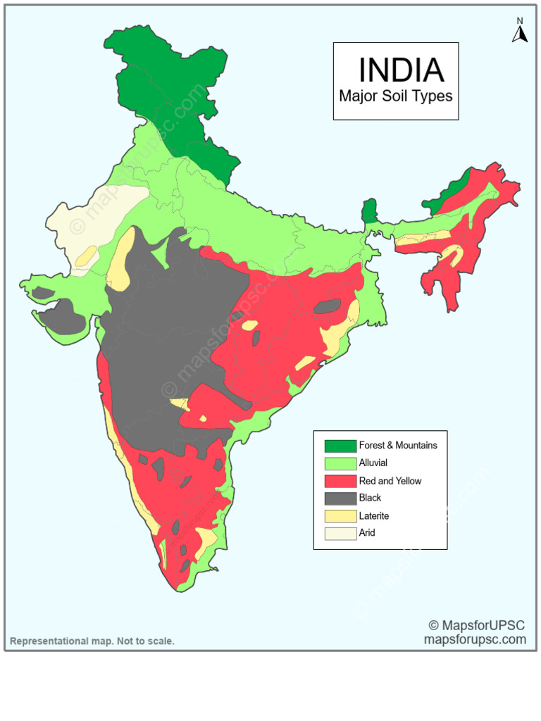 Major Soil Types in India Map | PDF
