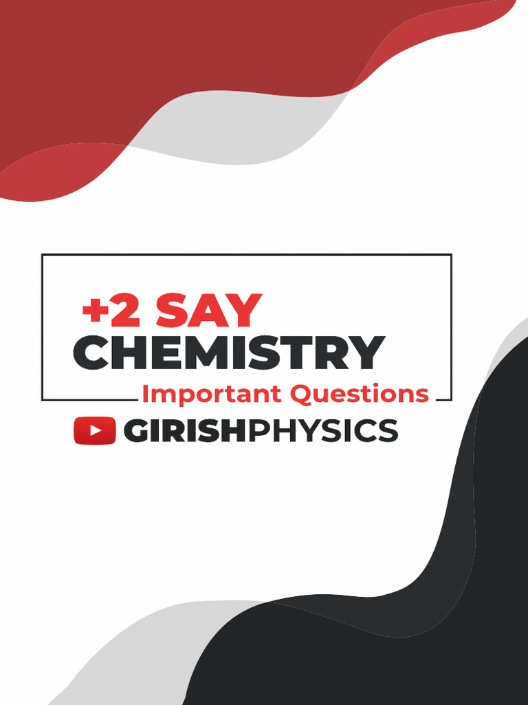 +2 Say Chemistry Important Topics | PDF | Coordination Complex ...