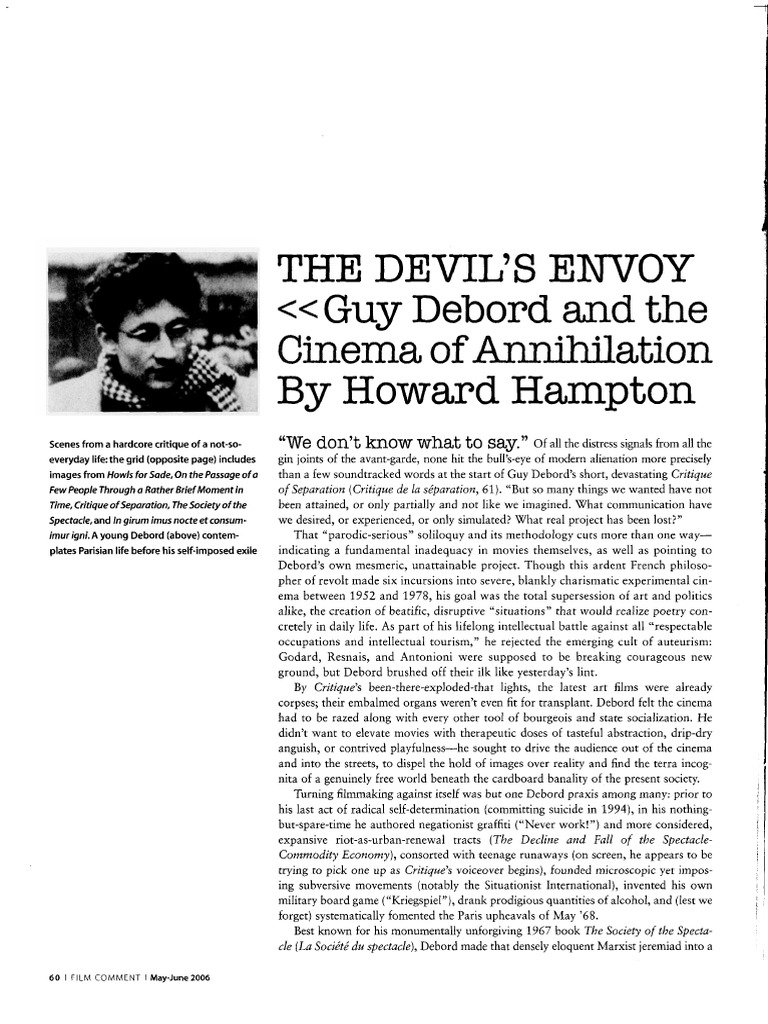 26 THE - DEVIL'S - ENVOY - Guy - Debord | PDF