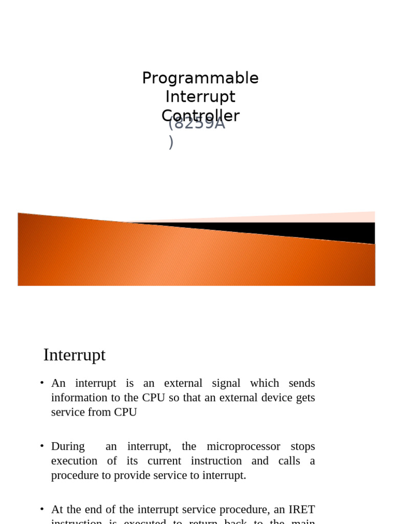 Overview of 8259A Interrupt Controller | PDF | Digital Electronics ...