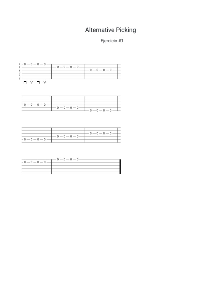 Alternative Picking Ejercisio #1 | PDF