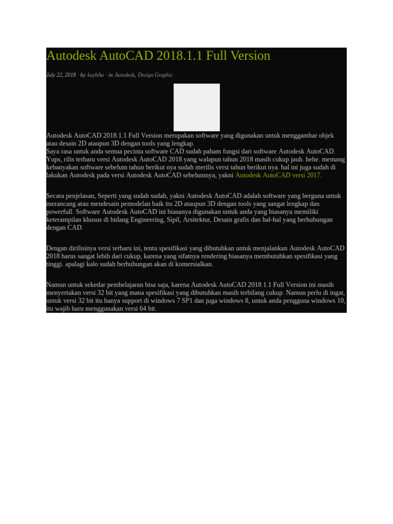 Download AutoCAD 2018.1.1 Kuyhaa | PDF