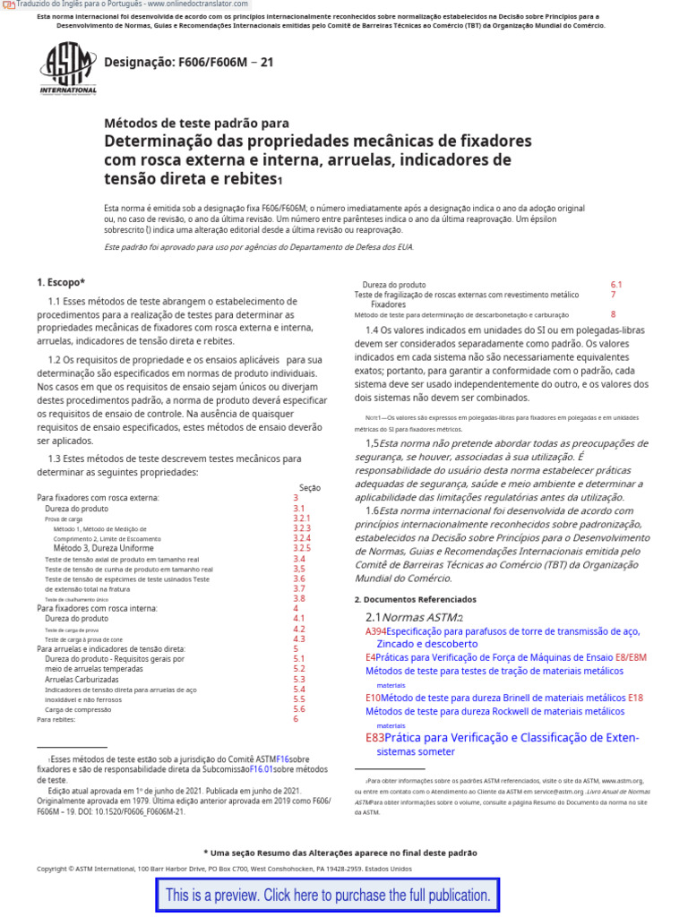 ASTM F606 F606M 21 en - En.pt | PDF | Parafuso | Dureza