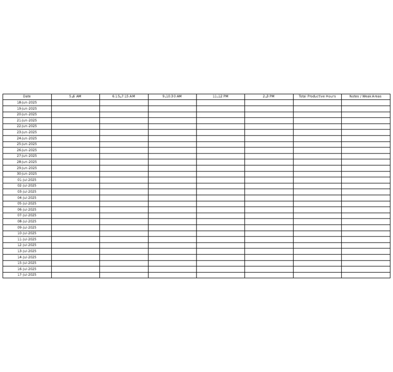 Study Stamina Tracker 30 Days Ankit | PDF