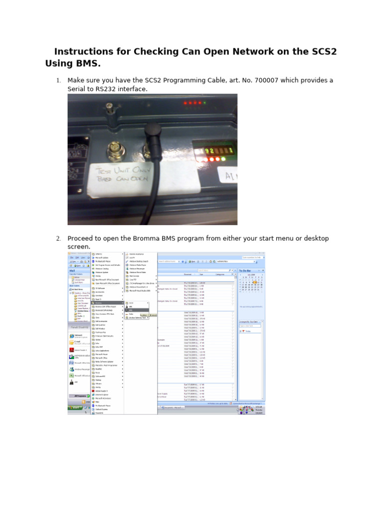Instructions To Check Can Open Network With BMS | PDF