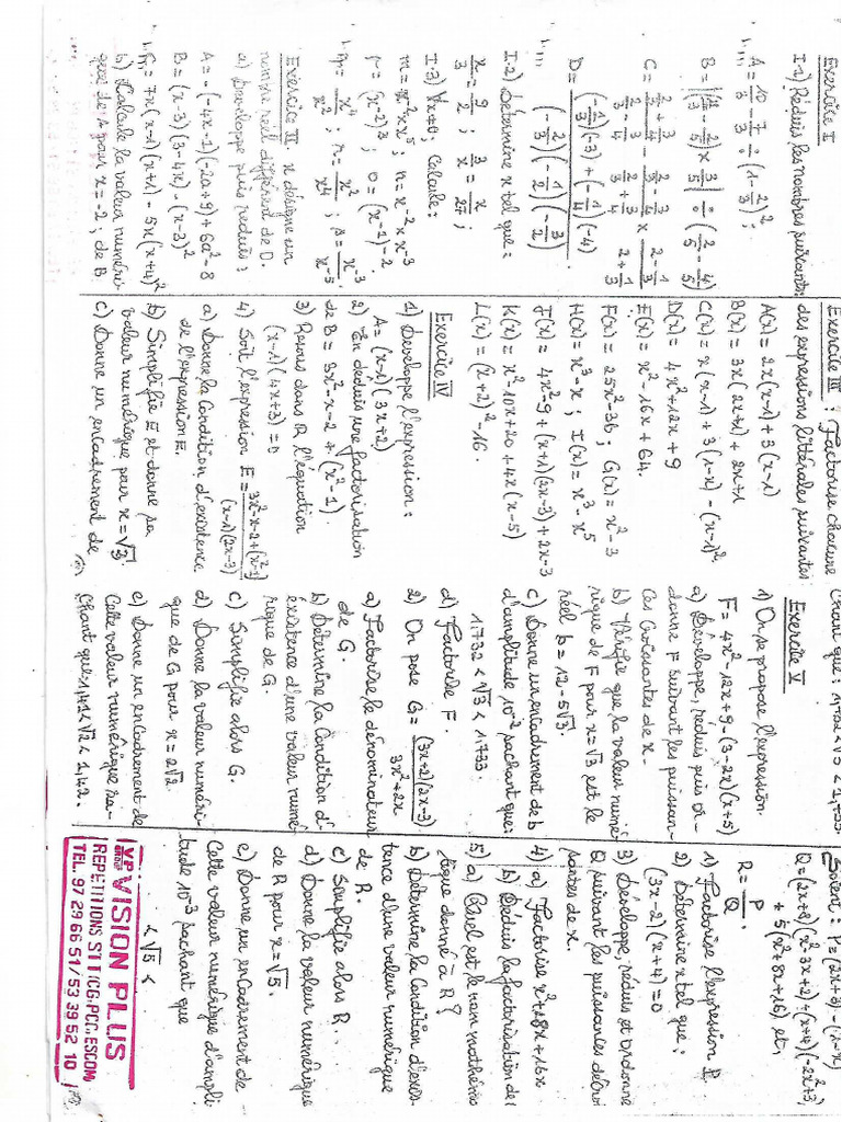TD Math Gene+Tcfin Escom 4 | PDF
