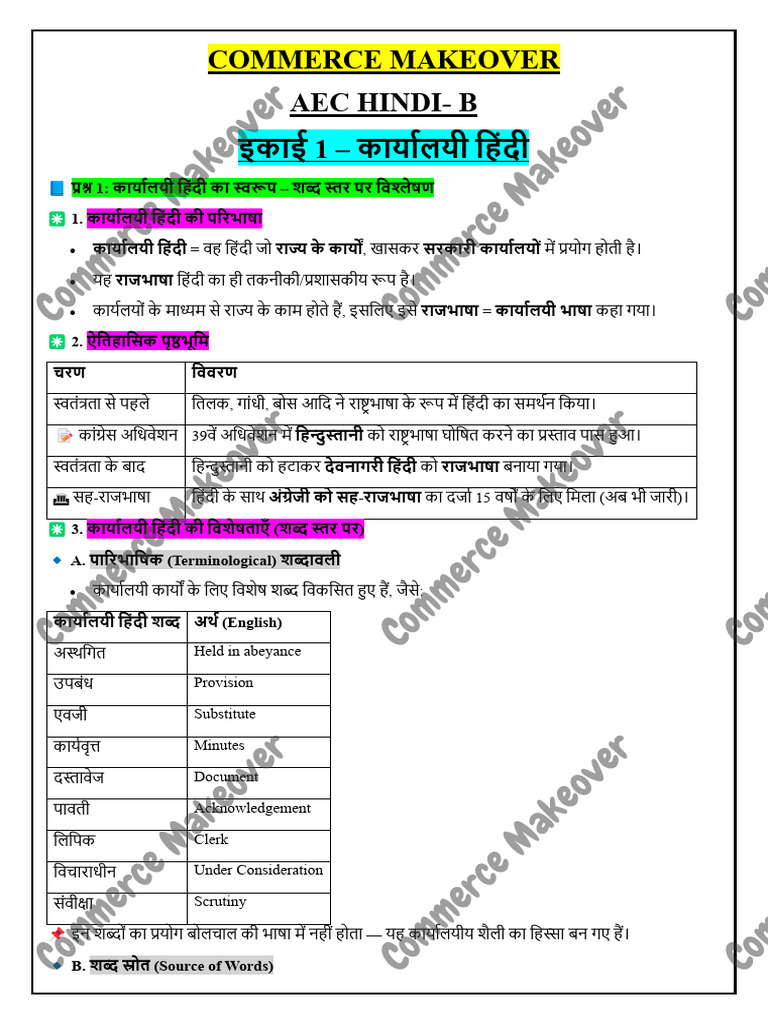 Aec Hindi B | PDF