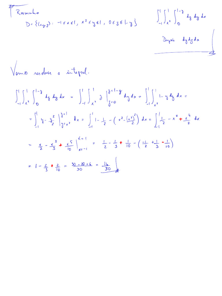 Integral Tripla Limites Nao Lineares | PDF
