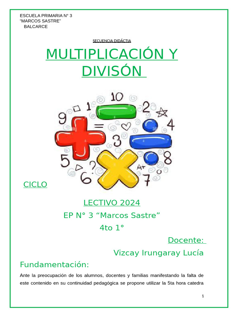 Estrategias de Multiplicación y División | PDF | Enseñando | Multiplicación