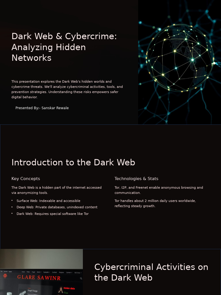 Dark Web and Cybercrime Analyzing Hidden Networks | PDF | Cybercrime ...