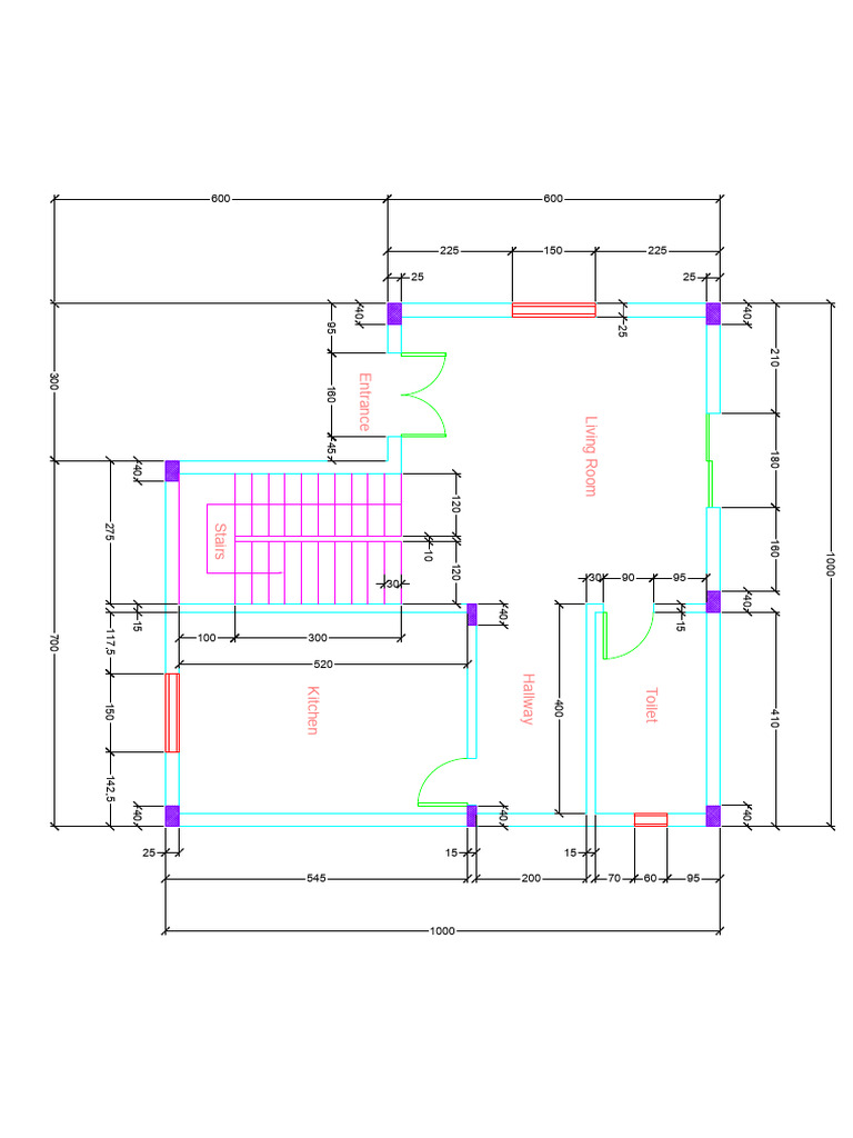 CENG160 - Week 3 - Layers Dimensions and Blocks - Floor Plan Drawing | PDF