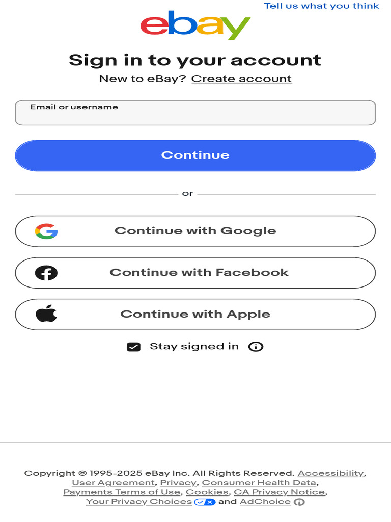 eBay Account Sign-In Instructions | PDF