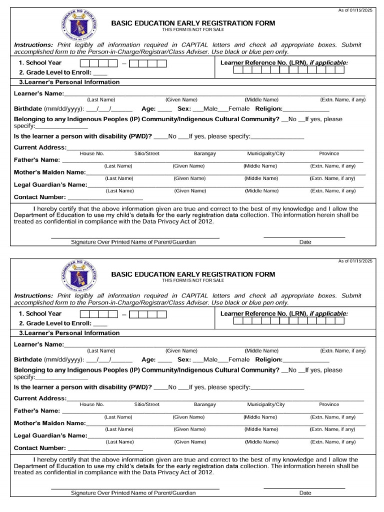 Enrollment Form | PDF