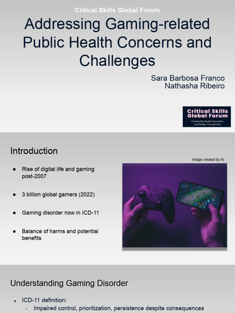 Addressing Gaming Related Public Health Concerns and Challenges | PDF ...