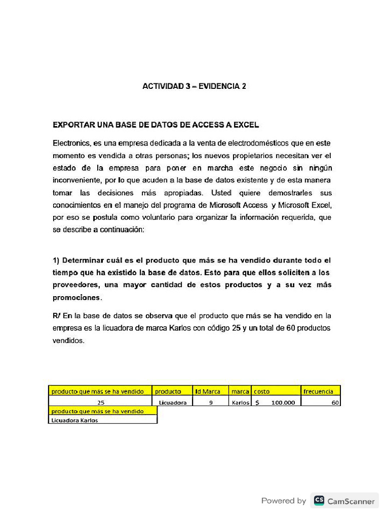 Actividad Excel 3 Bleis | PDF