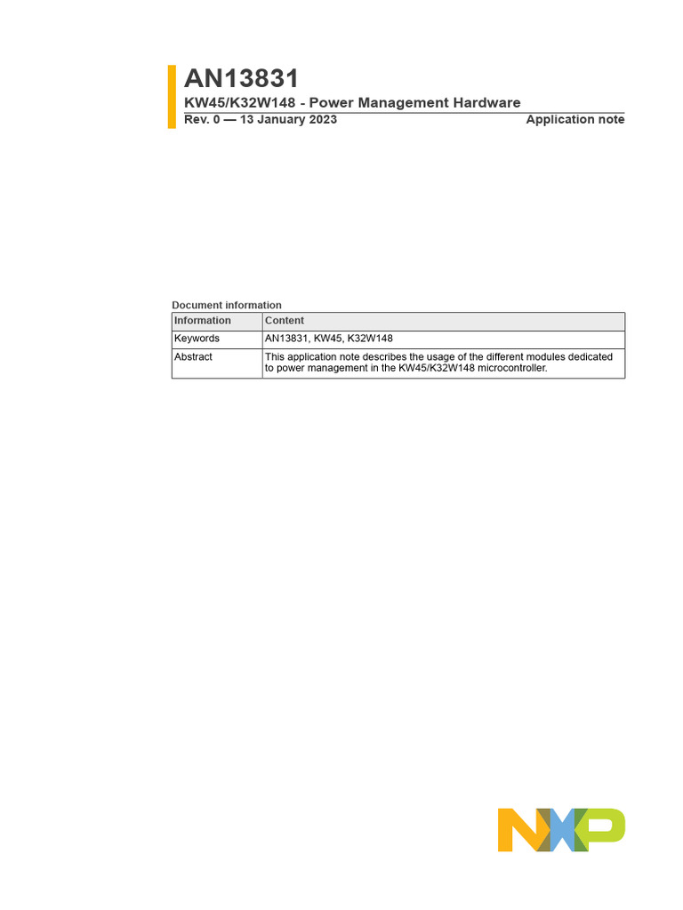 An 13831 | PDF | Microcontroller | Power Supply