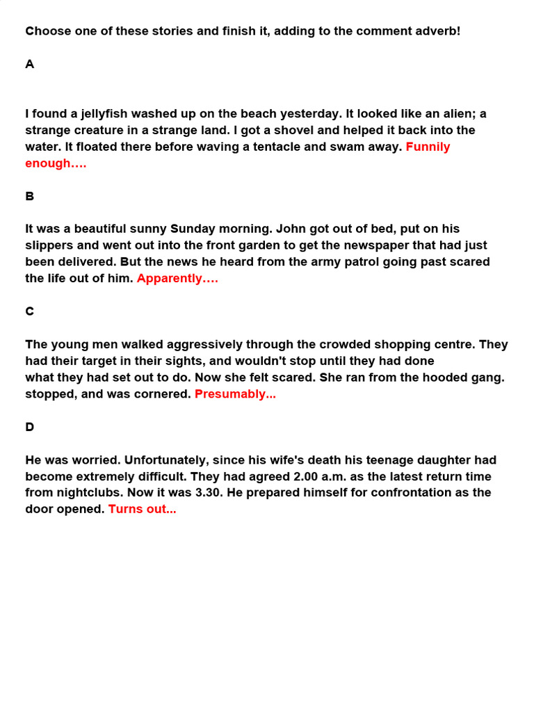 50 Word Stories | PDF