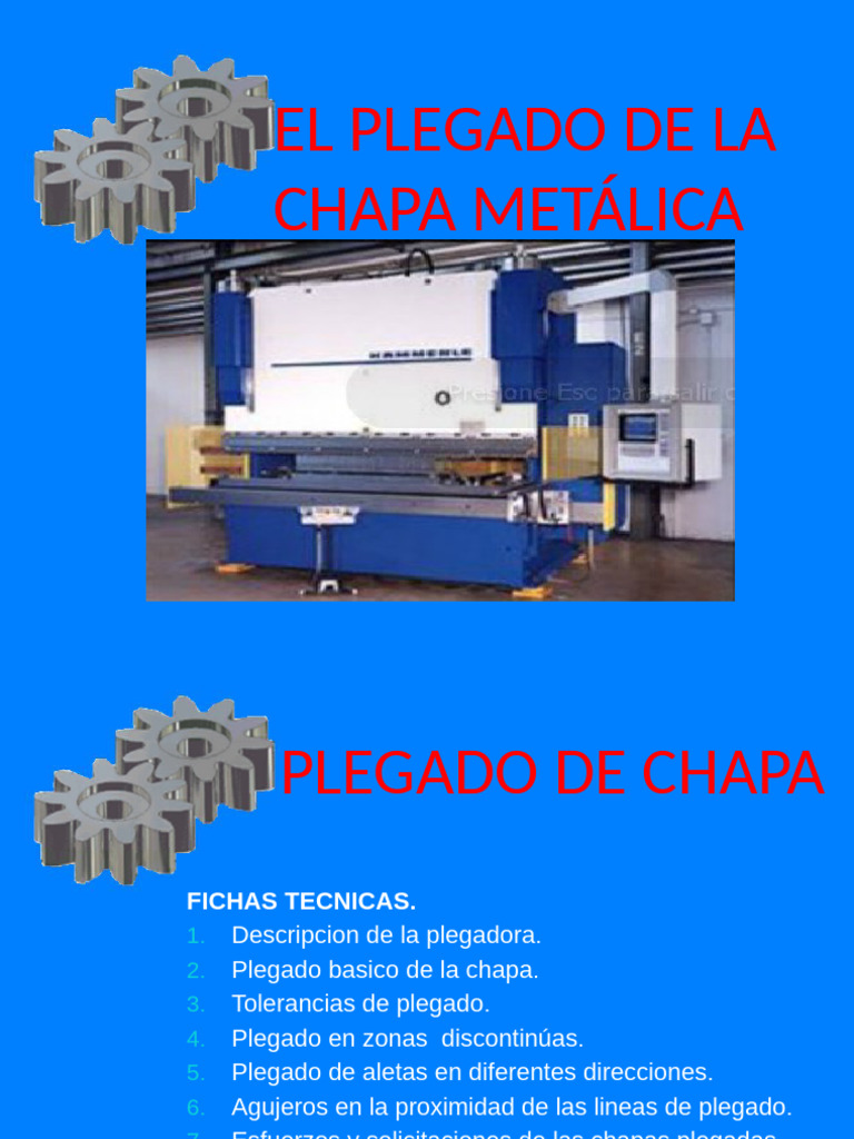 El Plegado de La Chapa Meálica | PDF | Deformación (ingeniería ...