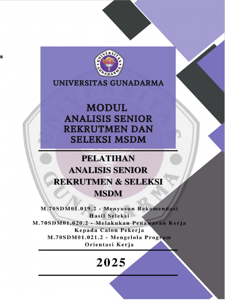 Modul Rekomendasi Hasil Seleksi Melakukan Penawaran Kerja Dan Program Orientasi | PDF