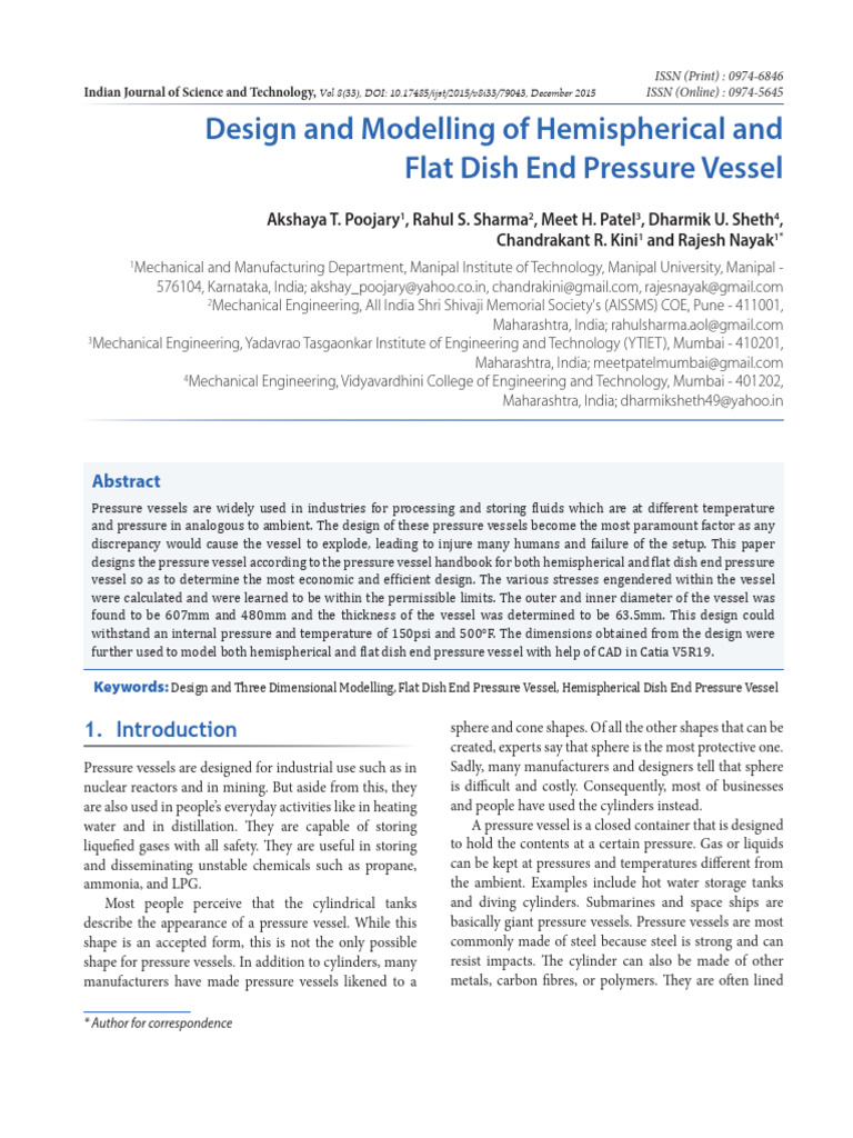 Design and Modelling of Hemispherical An | PDF | Liquefied Petroleum ...