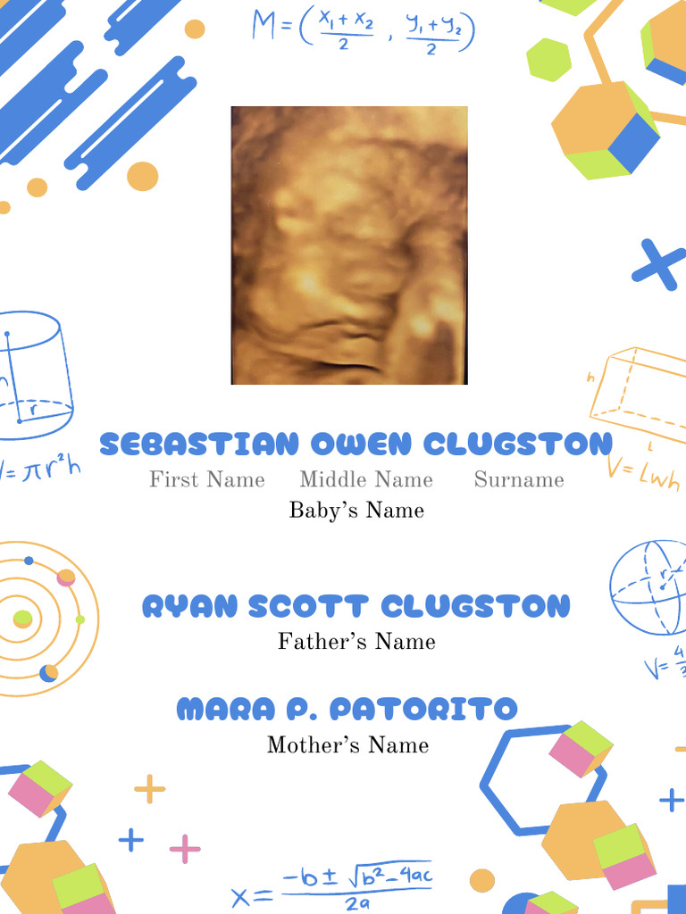 Blue Yellow Geometric Abstract Math Page Border 2 | PDF