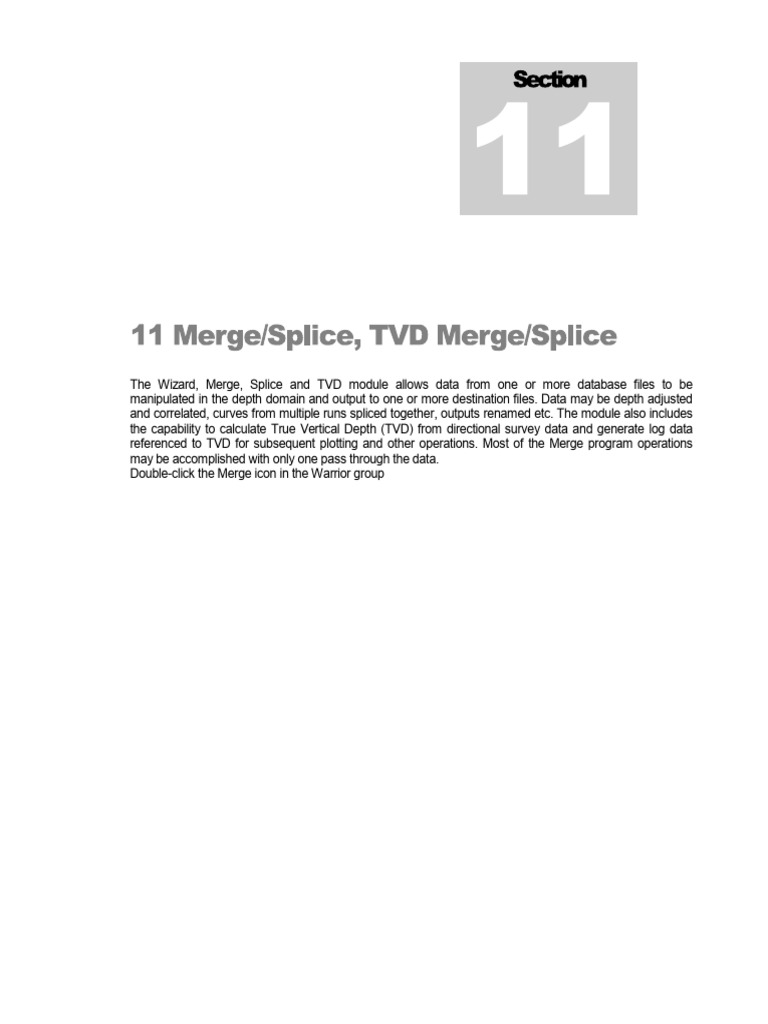 Warrior8 TVD Merge Splice Tutorial | PDF | Menu (Computing) | Window (Computing)