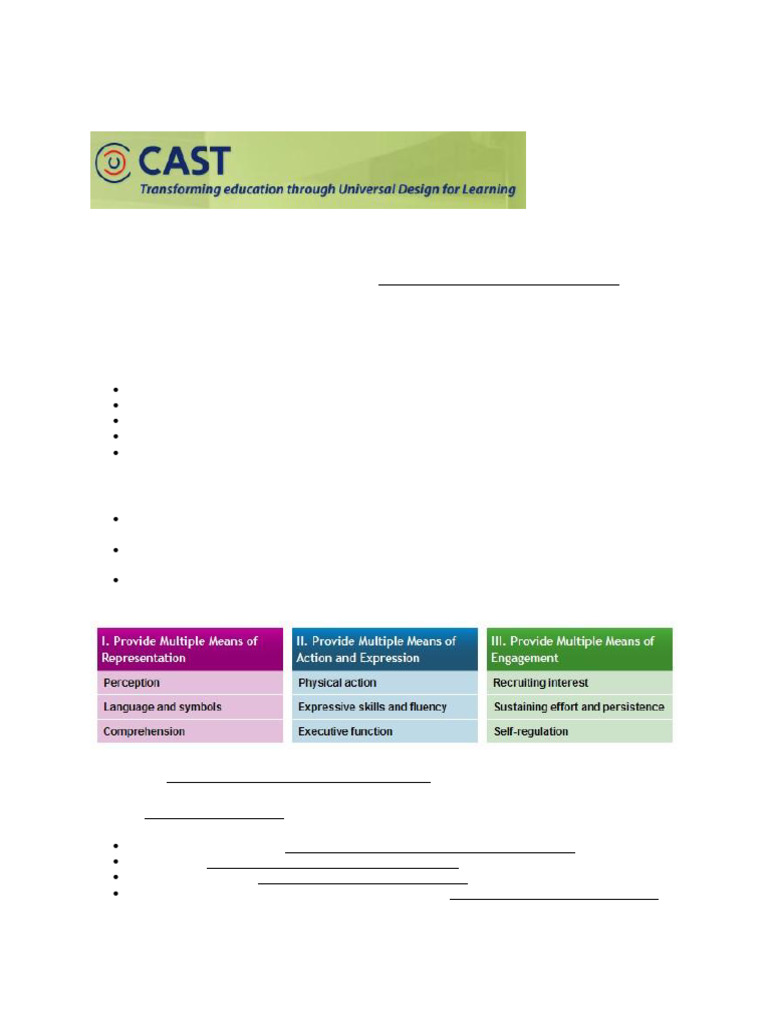 Inclusion and Universal Design For Learning | PDF | Learning ...