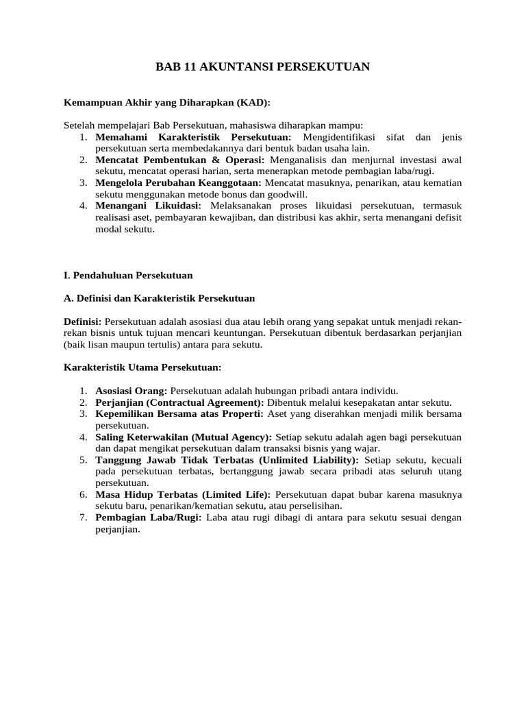 Buku Ajar Bab 12 Akuntansi Persekutuan Fix | PDF