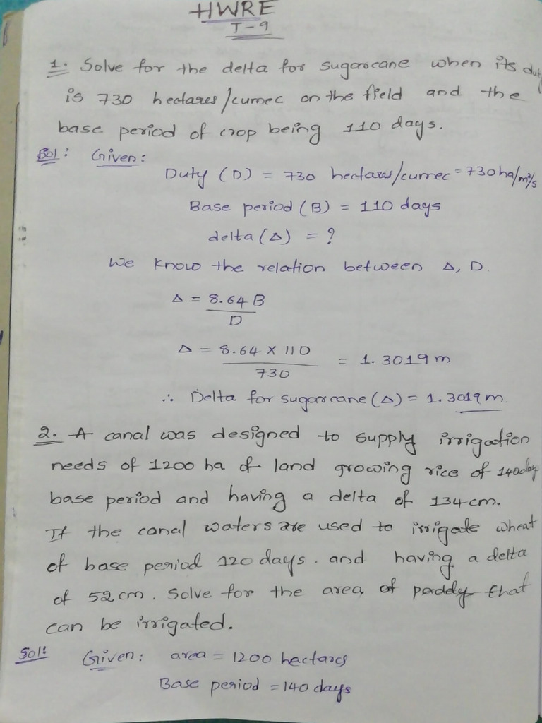 Tutorial 9 HWRESolutions | PDF