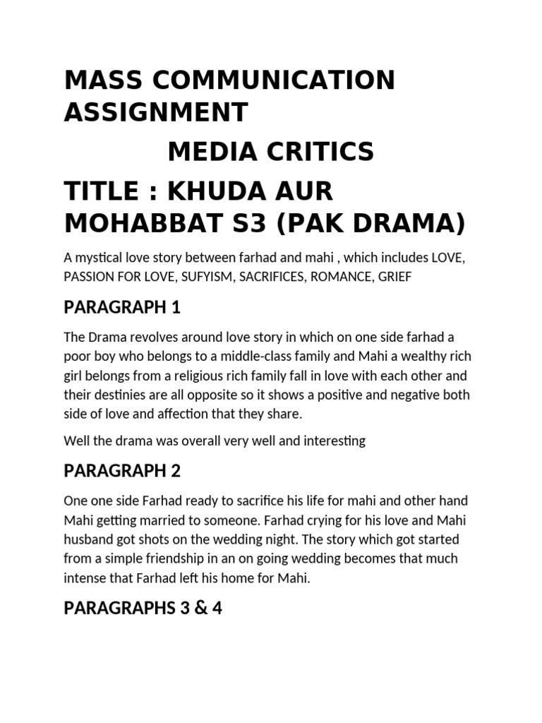 Mass Communication Assignment | PDF