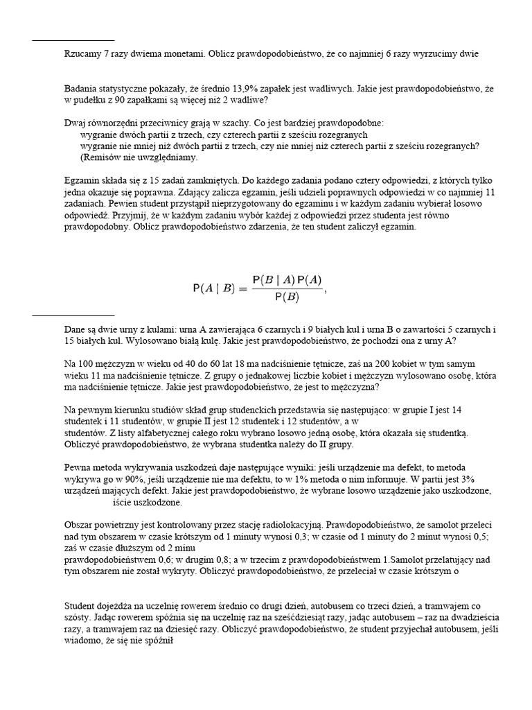 Schemat Bernullego I TW Bayesa | PDF