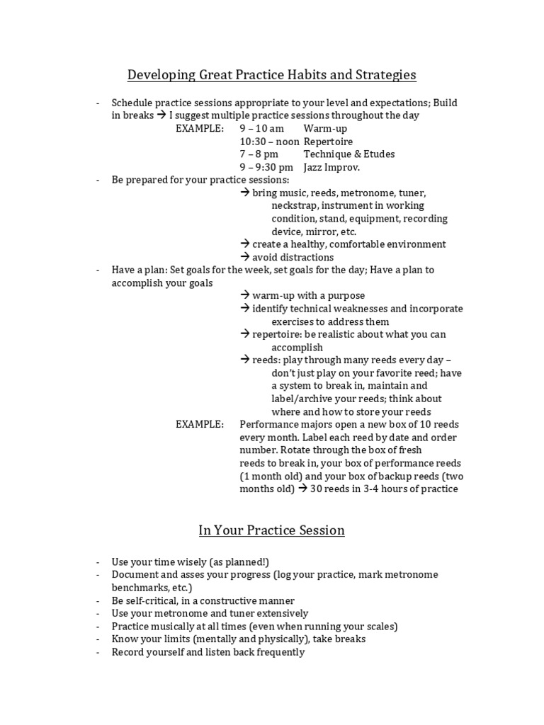 Effective Practice Strategies for Musicians | PDF | Musicology