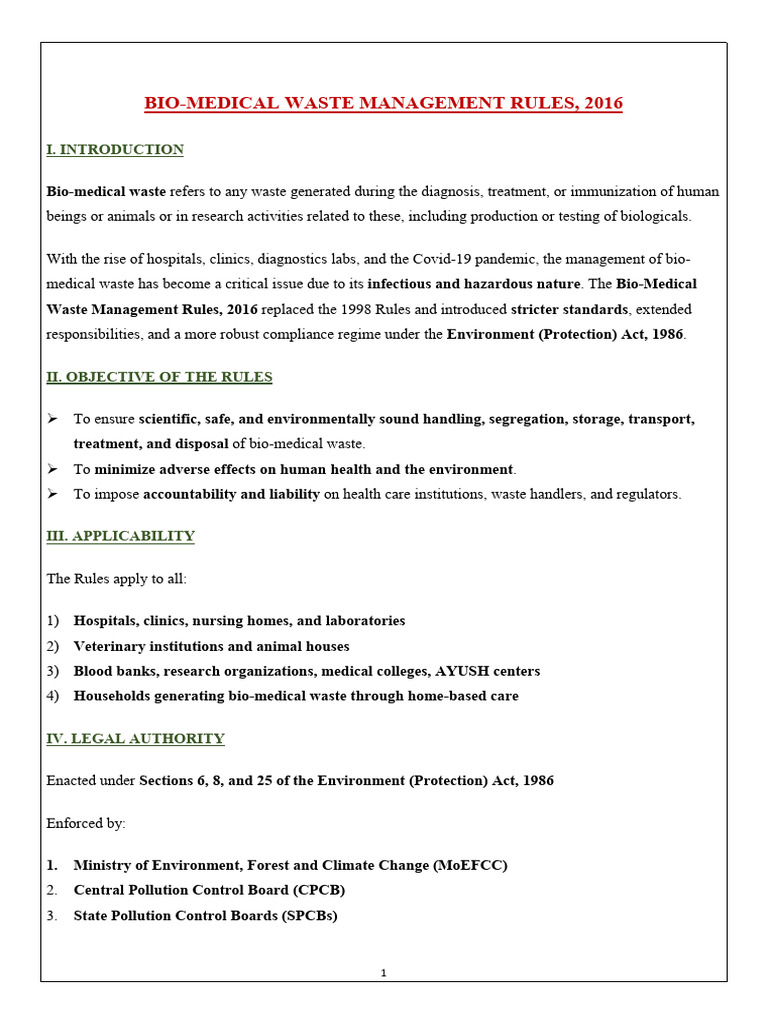 Bio Medical Waste | PDF | Waste | Waste Management