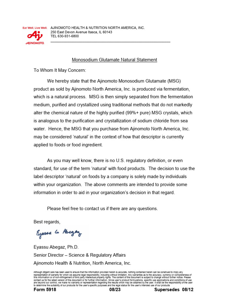 MSG Natural Statement 28.11.2026 | PDF