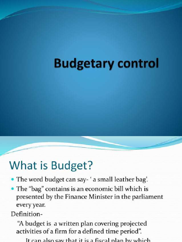Budgetory Control | PDF