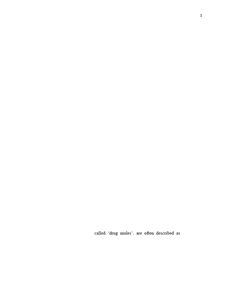 Howard Journal Drug Mules | PDF | Human Trafficking | Psychological ...