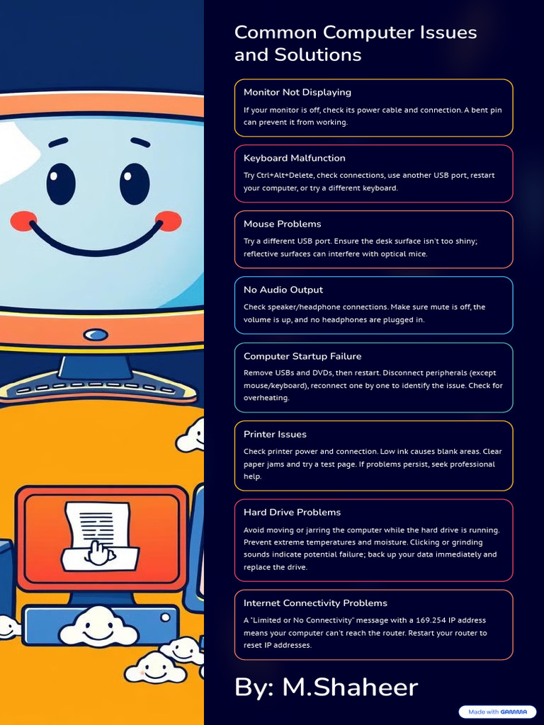 Common Computer Issues and Solutions | PDF
