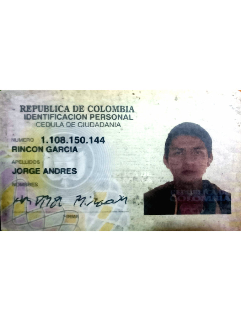 Cédula Andrés Rincon | PDF