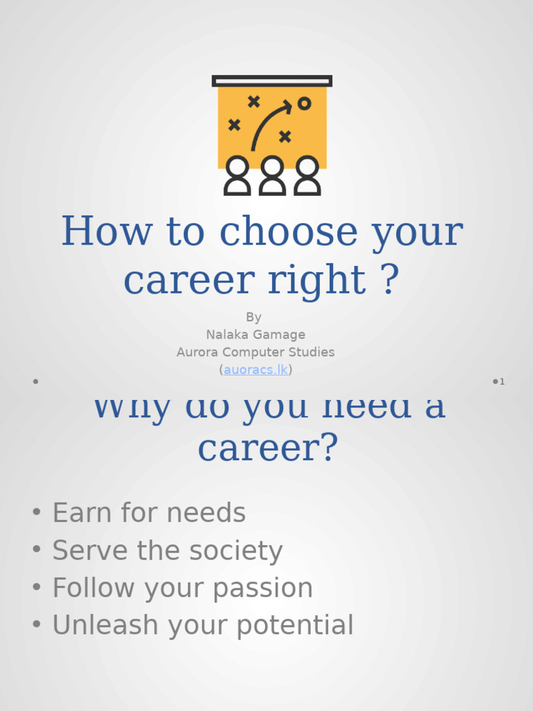 How To Choose Your Career Right Workshop | PDF
