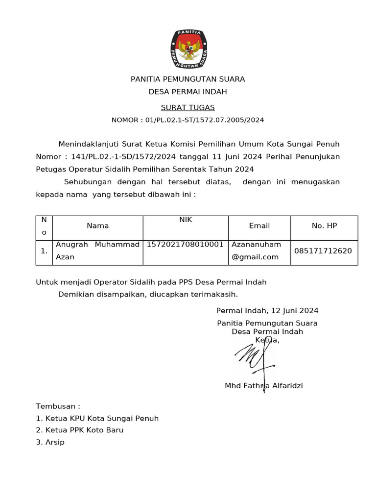 Surat Balasan Utk Hard | PDF